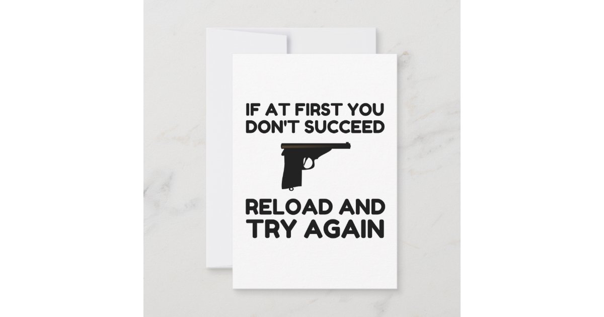 Reload Gun Thank You Card | Zazzle