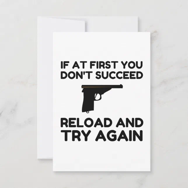 Reload Gun Thank You Card | Zazzle
