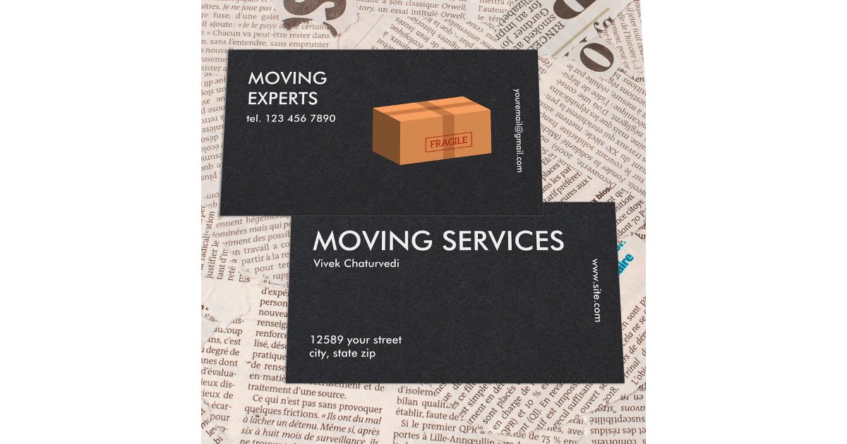 Relocation Moving Company Simple Premium Business Card | Zazzle