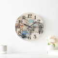 reloj de pared de La Habana, Cuba Large Clock | Zazzle