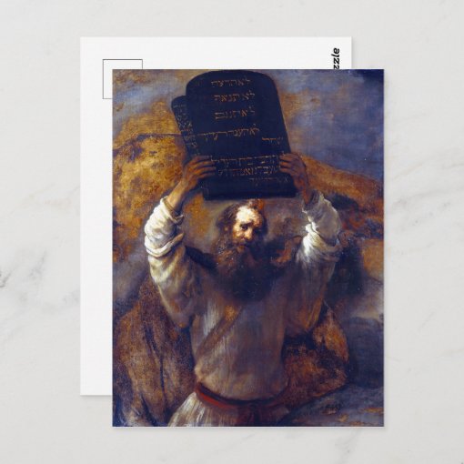 Rembrandt Moses with the Ten Commandments Postcard | Zazzle