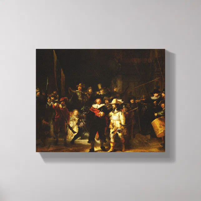 Rembrandt Nightwatch Night Watch Baroque Painting Canvas Print | Zazzle