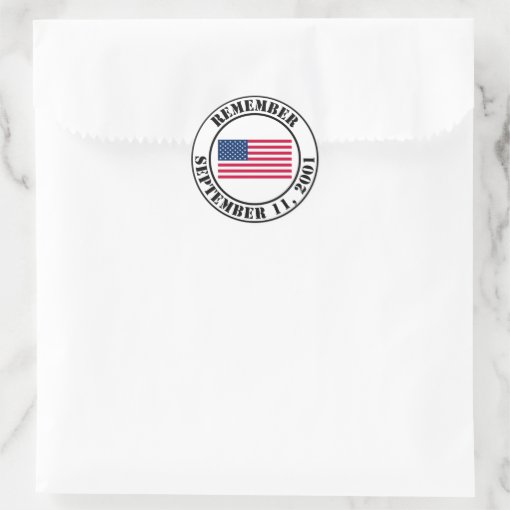 Remember 9/11 classic round sticker | Zazzle