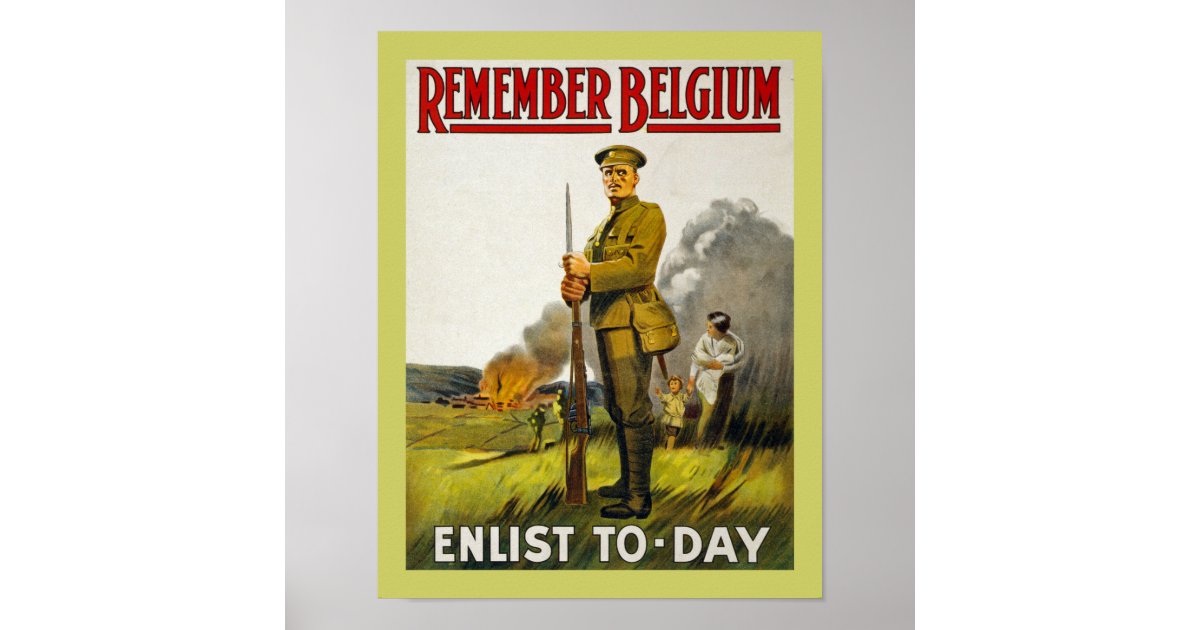 Remember Belgium (border) Poster | Zazzle