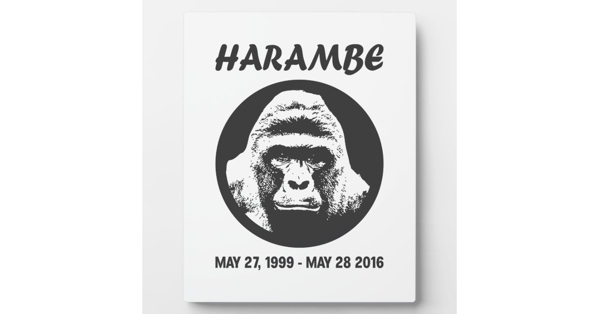 Remember Harambe Plaque | Zazzle
