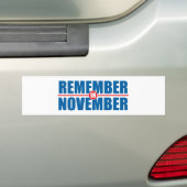 Remember-in-Nov Bumper Sticker | Zazzle
