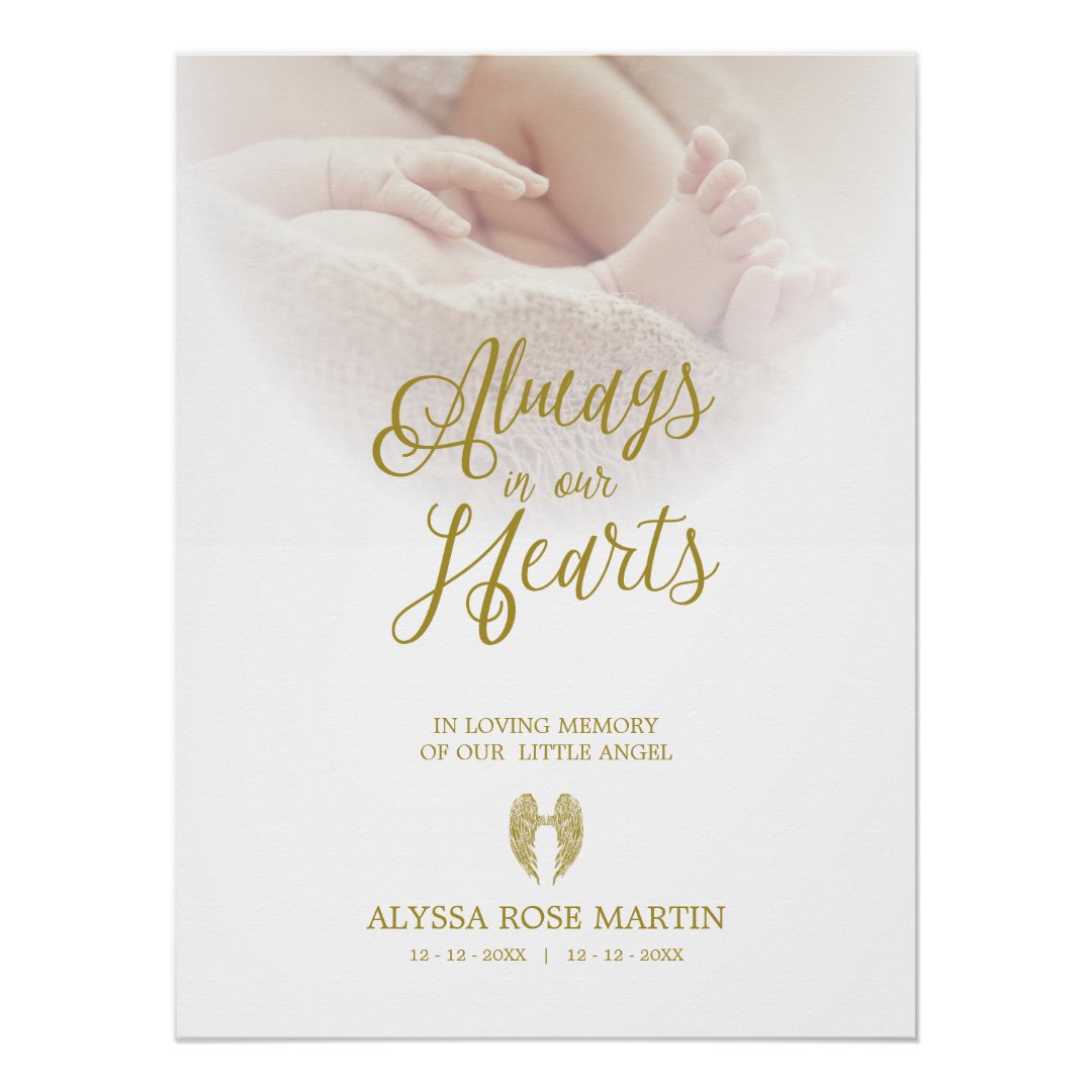 Remember Little Baby Angel Loved Ones Passed Away Poster | Zazzle