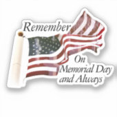 Remember Memorial Day Sticker | Zazzle