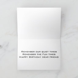 Remember the QUIET and FUN times-Birthday Card | Zazzle