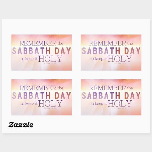 Remember the Sabbath Day 10 Commandments Sticker | Zazzle