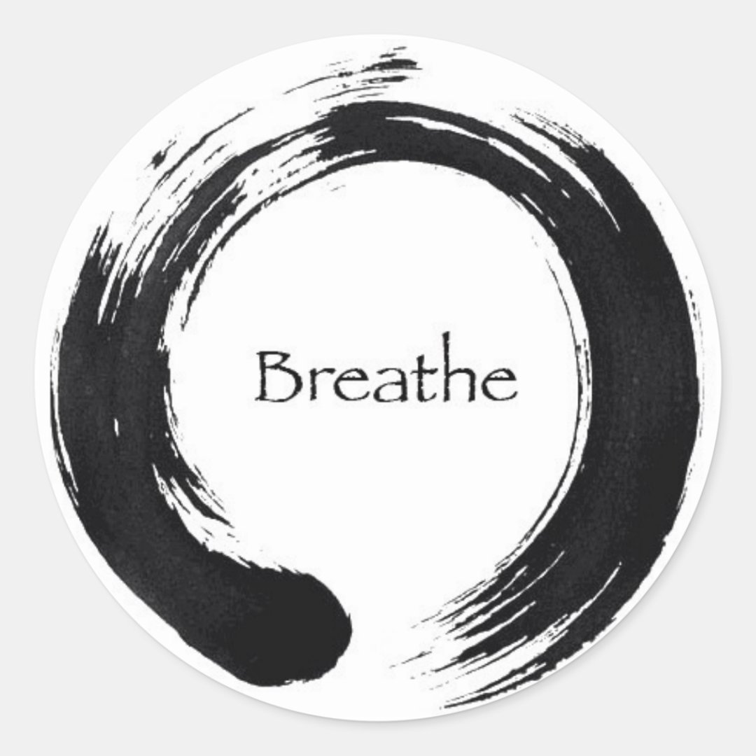 Remember to Breathe! Classic Round Sticker | Zazzle