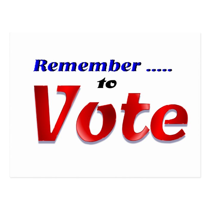 Remember to Vote Postcard | Zazzle.com
