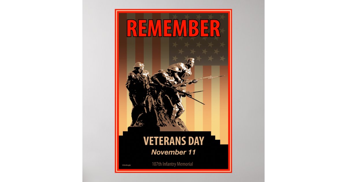 Remember Veterans Day Poster | Zazzle