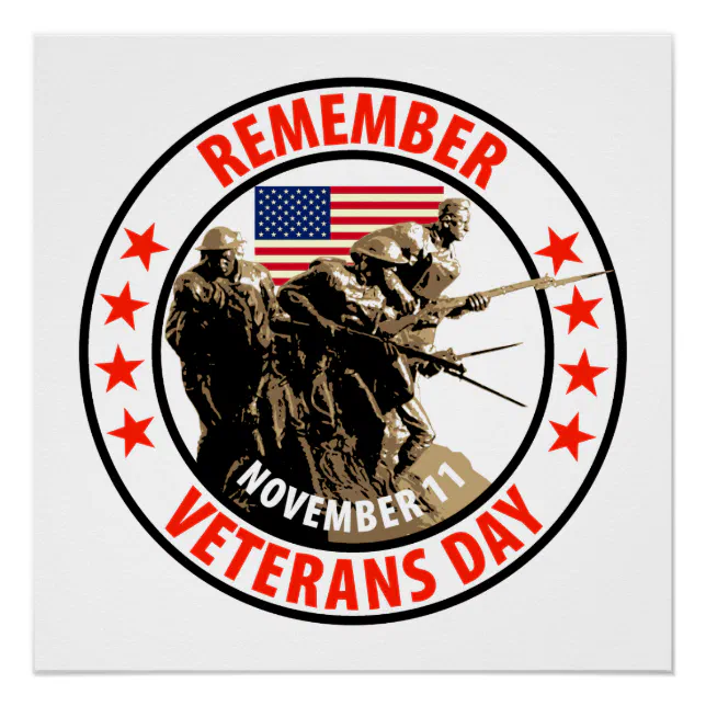 Remember Veterans Day Poster | Zazzle