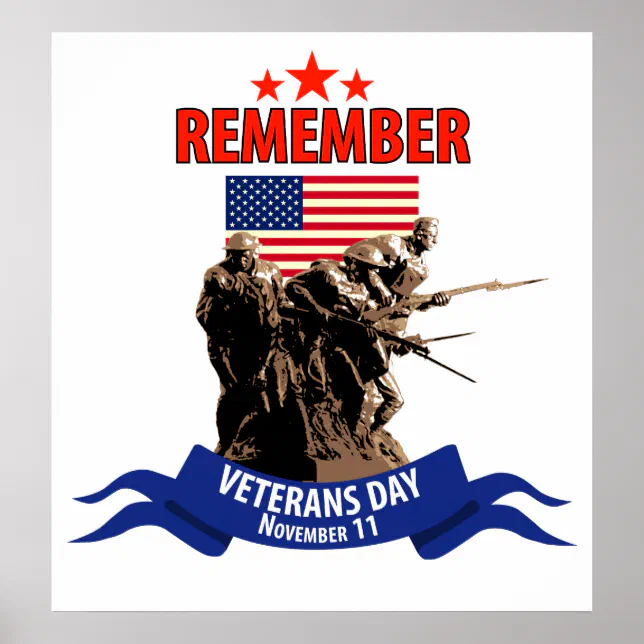 Remember Veterans Day Poster | Zazzle