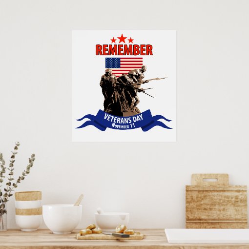 Remember Veterans Day Poster | Zazzle