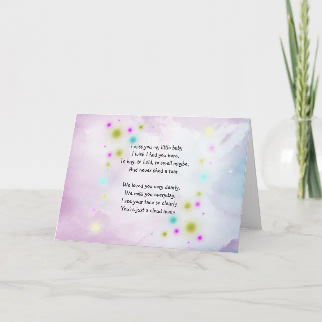 Rememberance card for baby or child | Zazzle