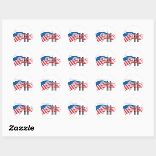 Remembering 911 customizable designs classic round sticker | Zazzle