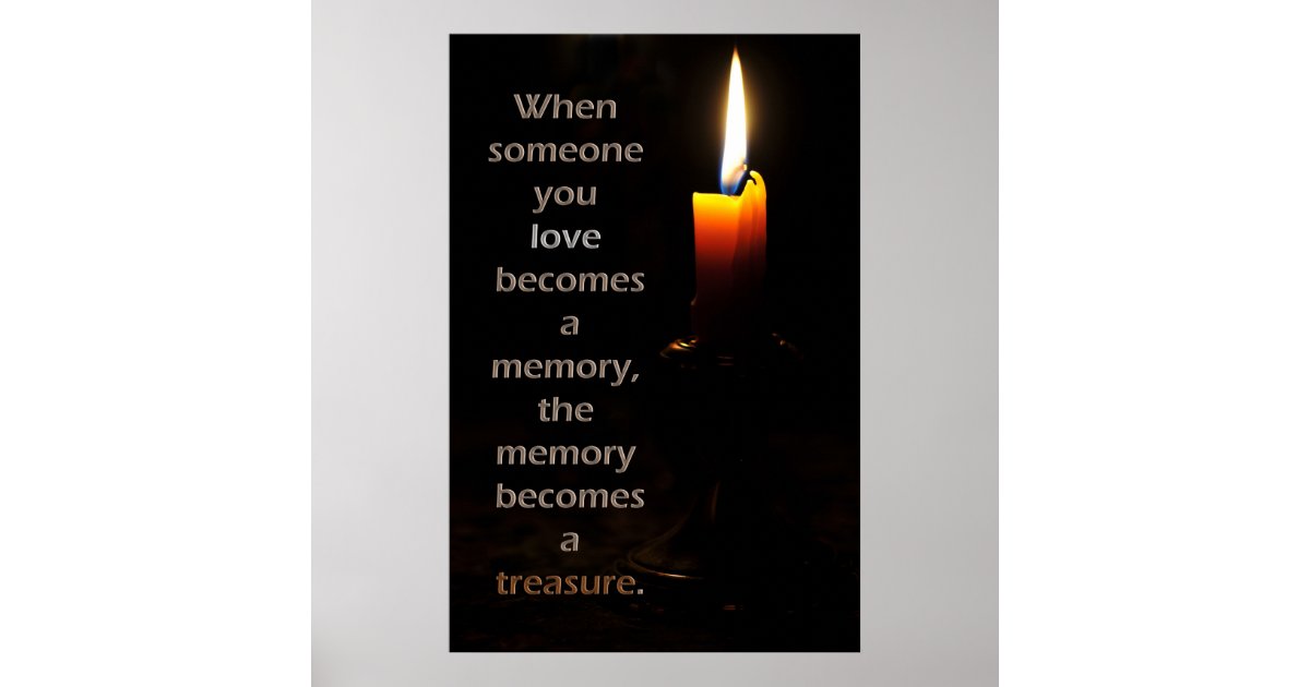 Remembrance Candle Poster | Zazzle
