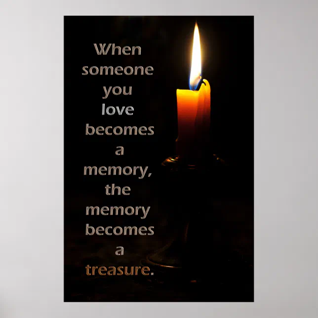 Remembrance Candle Poster | Zazzle