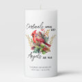 Remembrance Cardinals Appear Pillar Candle | Zazzle