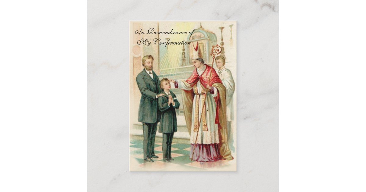 Remembrance Confirm Confirmation Boy Holy Card -- | Zazzle