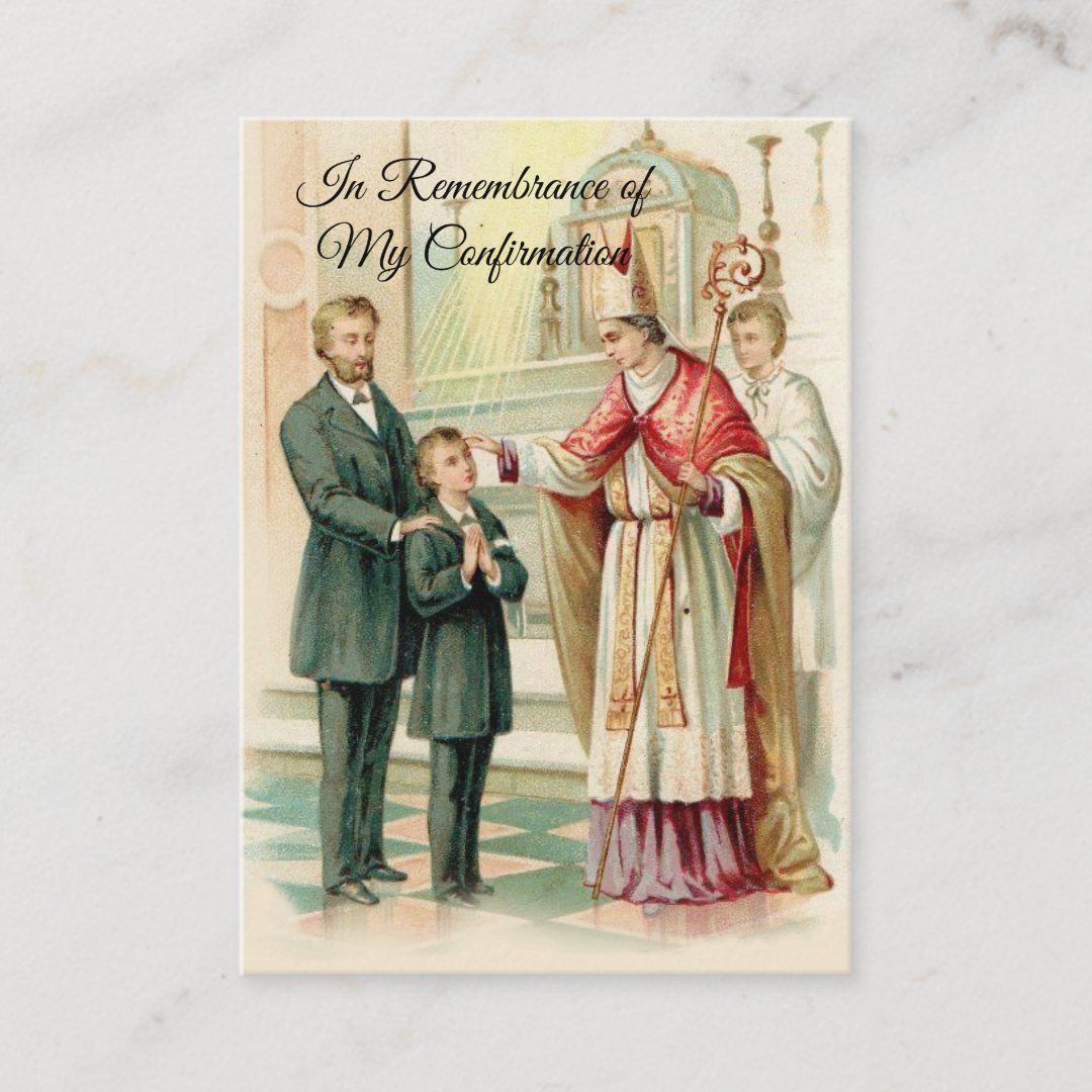 Remembrance Confirm Confirmation Boy Holy Card -- | Zazzle