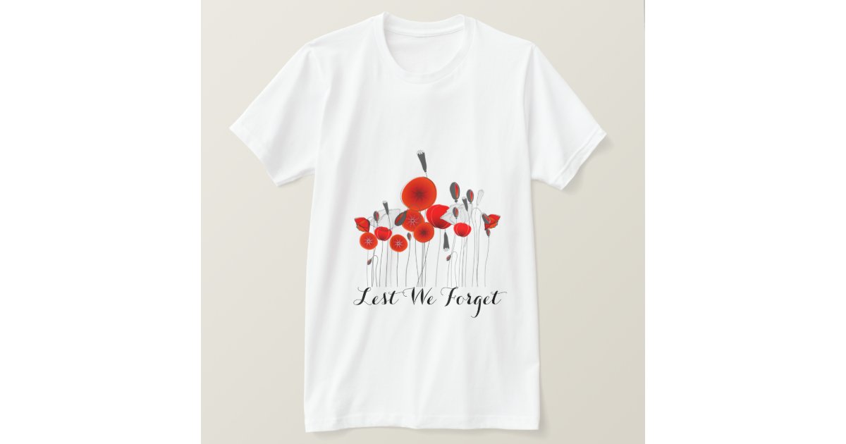 Remembrance Day Red Poppy T-Shirt | Zazzle