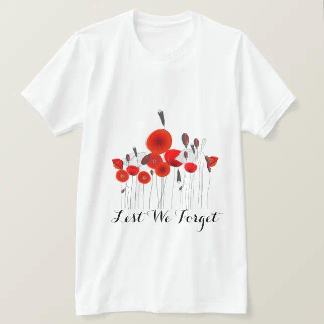 Remembrance Day Red Poppy T-Shirt | Zazzle