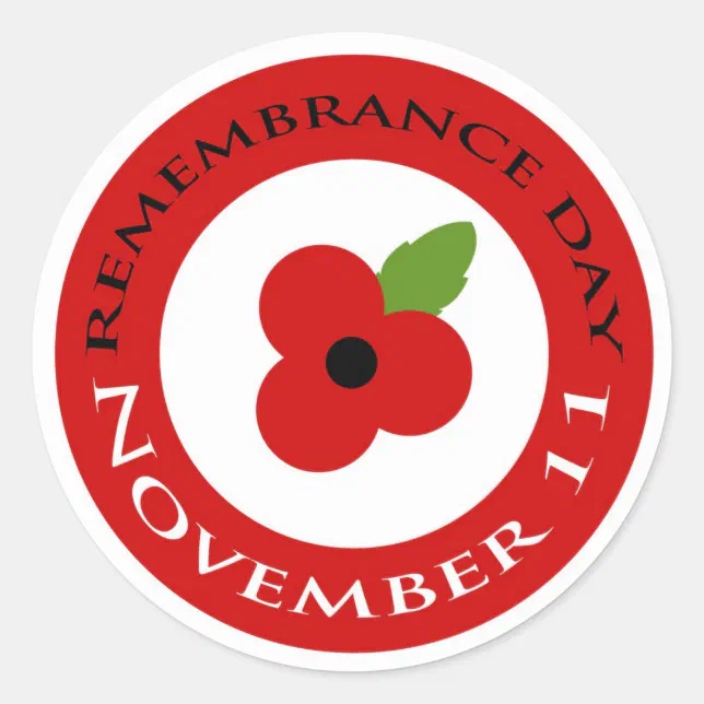 Remembrance Day - Sticker | Zazzle
