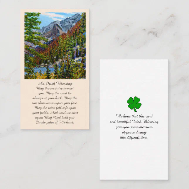 Remembrance Funeral Memorial Card | Zazzle