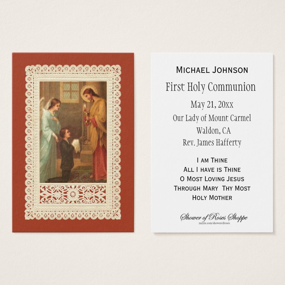 Remembrance Holy Card Jesus First Holy Communion | Zazzle