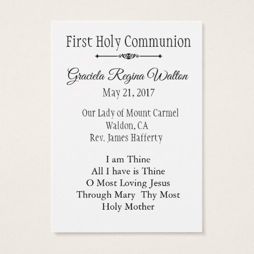 Remembrance Holy Card Jesus First Holy Communion | Zazzle