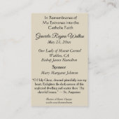 Remembrance Holy Cards Profession Faith RCIA (100) | Zazzle