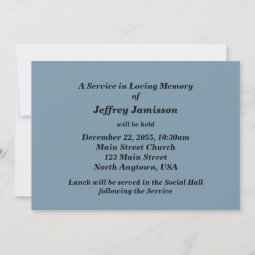 Remembrance Memorial Service Invitation Old Church | Zazzle