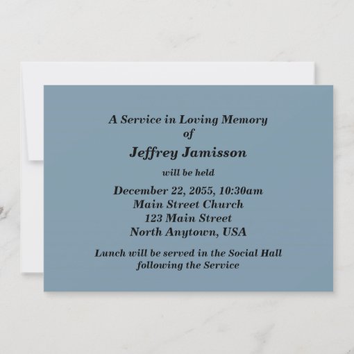 Remembrance Memorial Service Invitation Old Church | Zazzle