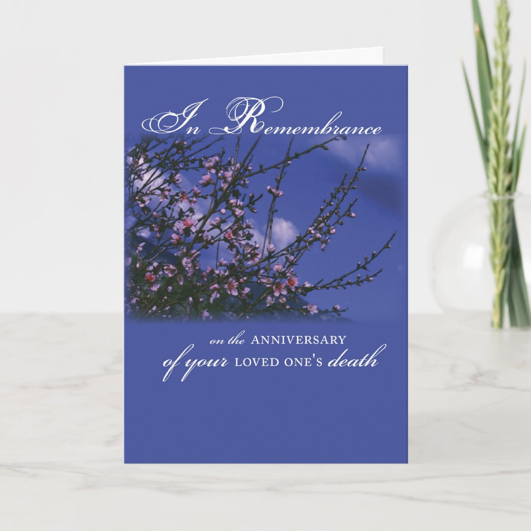Remembrance on Anniversary of Loved One's Death Card | Zazzle