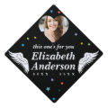 Remembrance Photo & Angel Wings Memorial Graduation Cap Topper | Zazzle