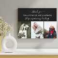 Remembrance Photo Collage Sleep in Peace Black Canvas Print | Zazzle