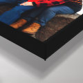 Remembrance Photo Collage Sleep in Peace Black Canvas Print | Zazzle