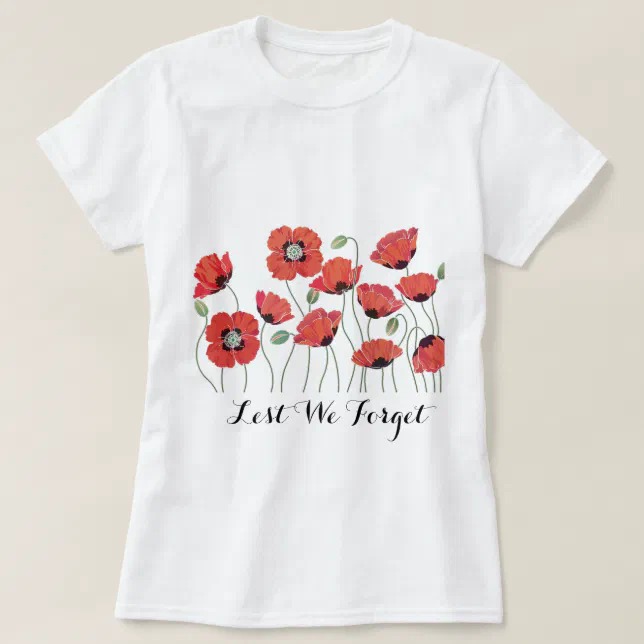 Remembrance Poppy T Shirt Zazzle