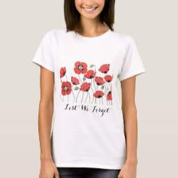 Remembrance Poppy T-Shirt | Zazzle