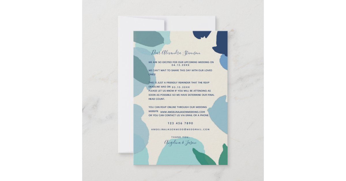 Reminder Wedding Invitation RSVP Card | Zazzle