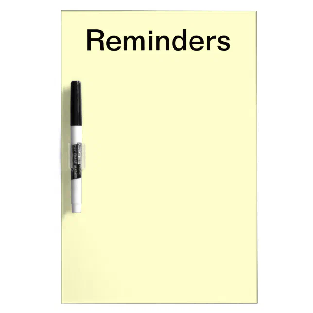 Reminders Dry Erase Board | Zazzle