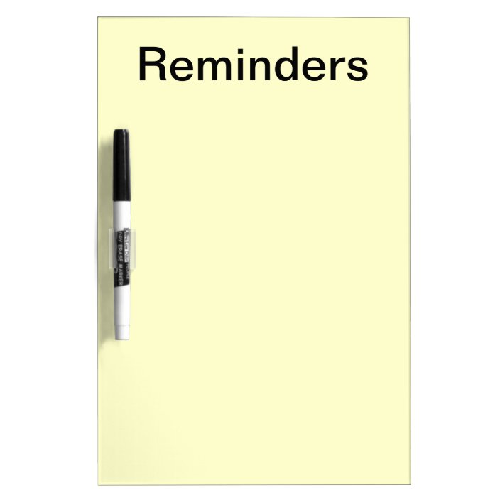 Reminders Dry Erase Board | Zazzle.com
