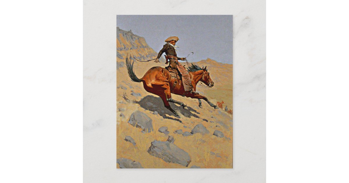 Remington - The Cowboy, 1902 Postcard | Zazzle