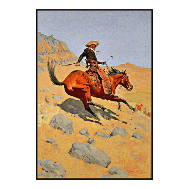 Remington - The Cowboy, famous painting Photo Print | Zazzle