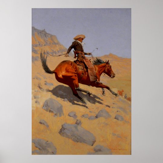 Remington's The Cowboy 1902 Poster | Zazzle.com