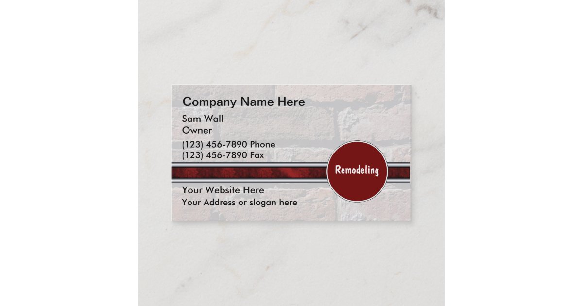 Remodeling Business Cards | Zazzle