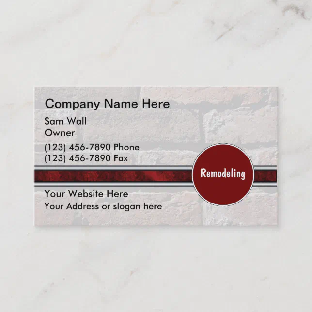 Remodeling Business Cards | Zazzle